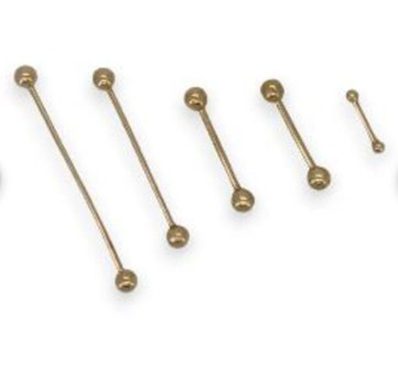 Bar Piercing - 14K Yellow Gold - Etsy