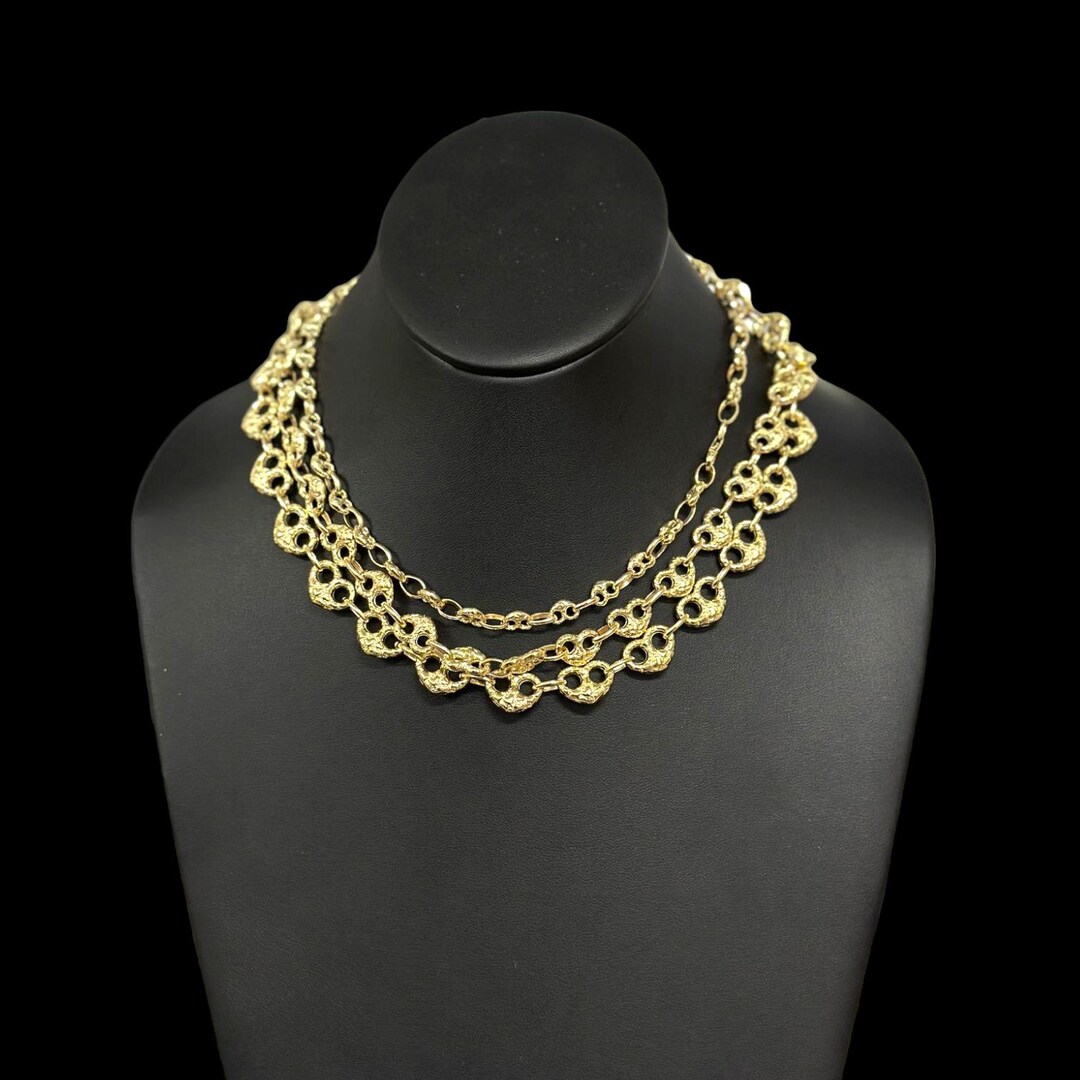 Heart Link Chain - 10K Yellow Gold - Etsy