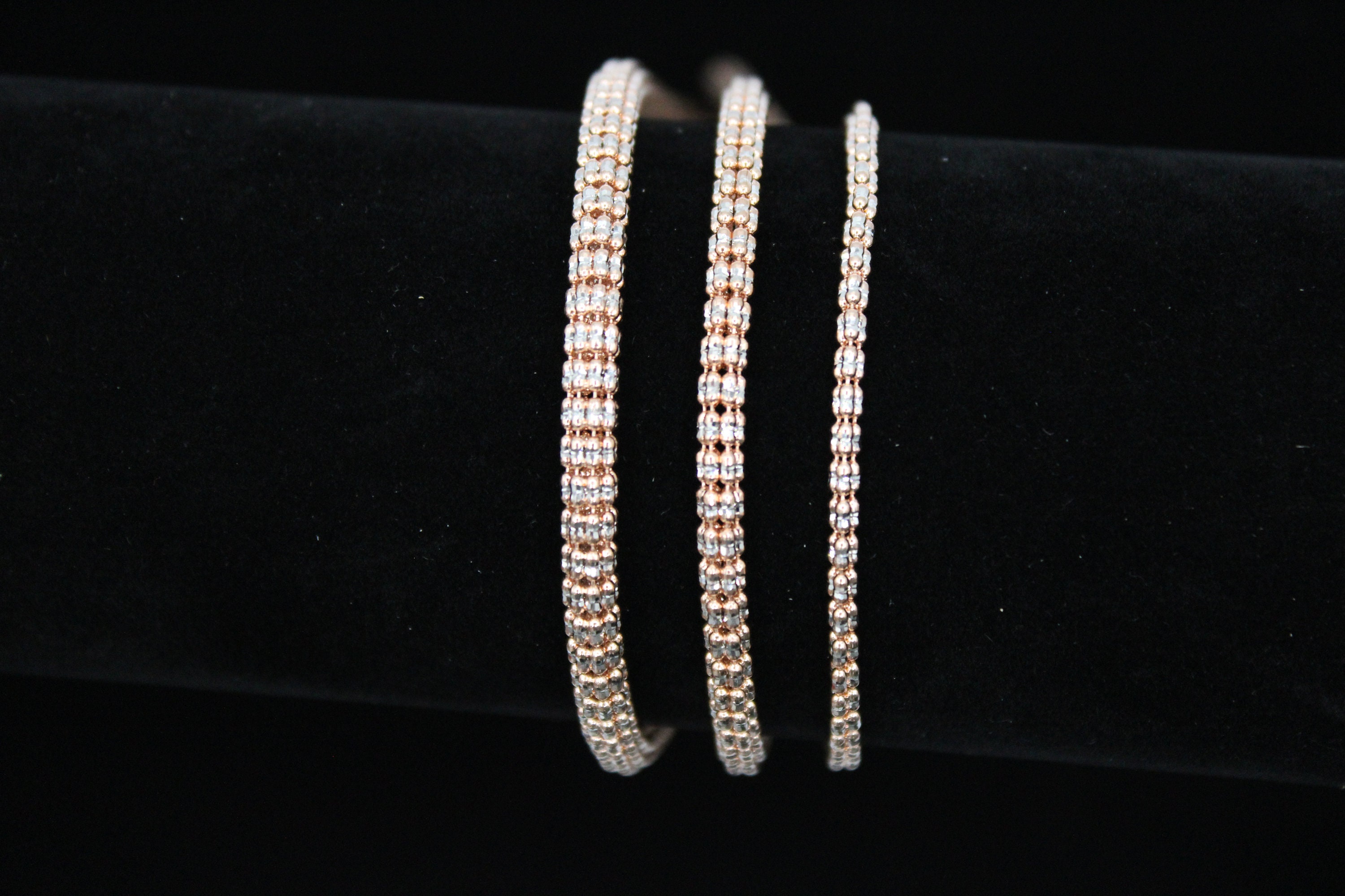 10k SOLID Real Gold Diamond Cut Ice Link Chain Necklace Rose - Etsy