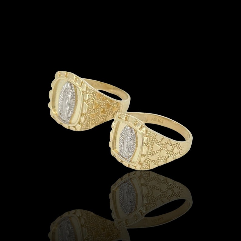 Virgin Mary Ring - 10k Yellow Gold - Etsy
