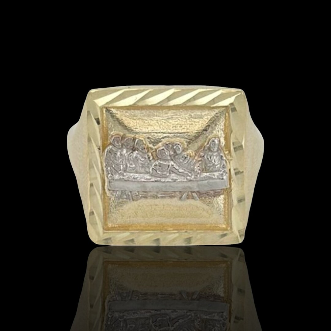 Last Supper Ring - 10K Yellow Gold - Etsy
