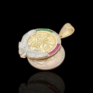 Coin Centenario Mexicano Pendant - 14K Solid Gold - Etsy