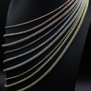10k SOLID Real Gold Diamond Cut Ice Link Chain Necklace Rose Gold ...