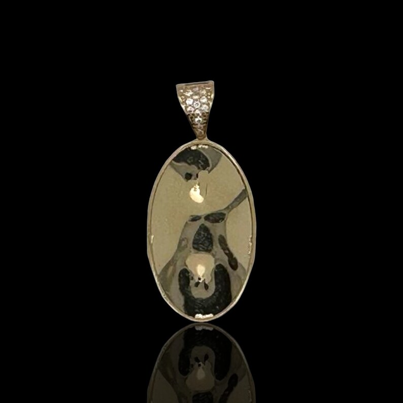 Oval Cross Jesus Pendant - 14K Yellow Gold - Etsy