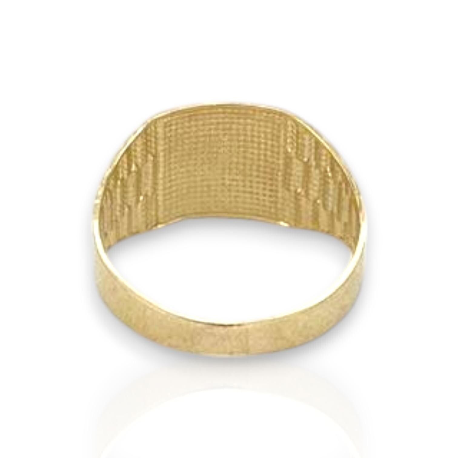 10K Yellow Gold - Diamond Cut Jesus Religious Ring - Etsy