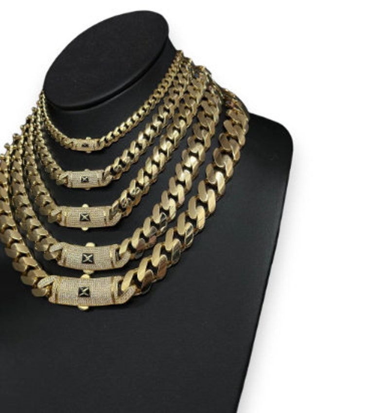 Monaco Chain - 10K Yellow Gold - Etsy