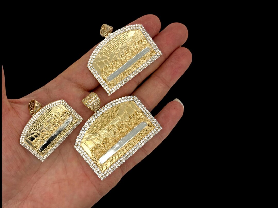 10K Yellow Gold Apostles Last Supper Charm/pendant, Authentic, Textured ...