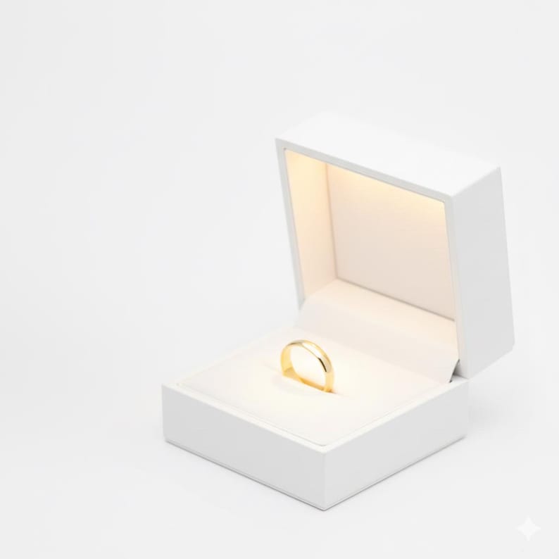 Solid 10K Yellow Gold Classic Dome Wedding Band 2mm, 3mm, 4mm, 5mm, 6mm ...