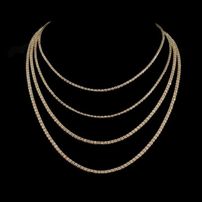 10k SOLID Real Gold Diamond Cut Ice Link Chain Necklace , 3-4.5mm ...