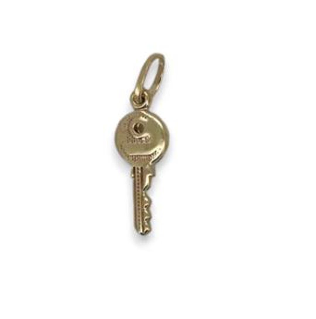 Key of Luck Pendant - 14K Yellow Gold - Etsy