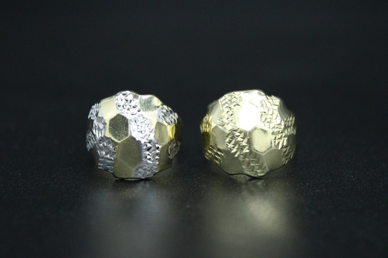 Real Solid Gold 10K Soccer Ball Nugget Ring | 10K Gold Ring | Yellow ...