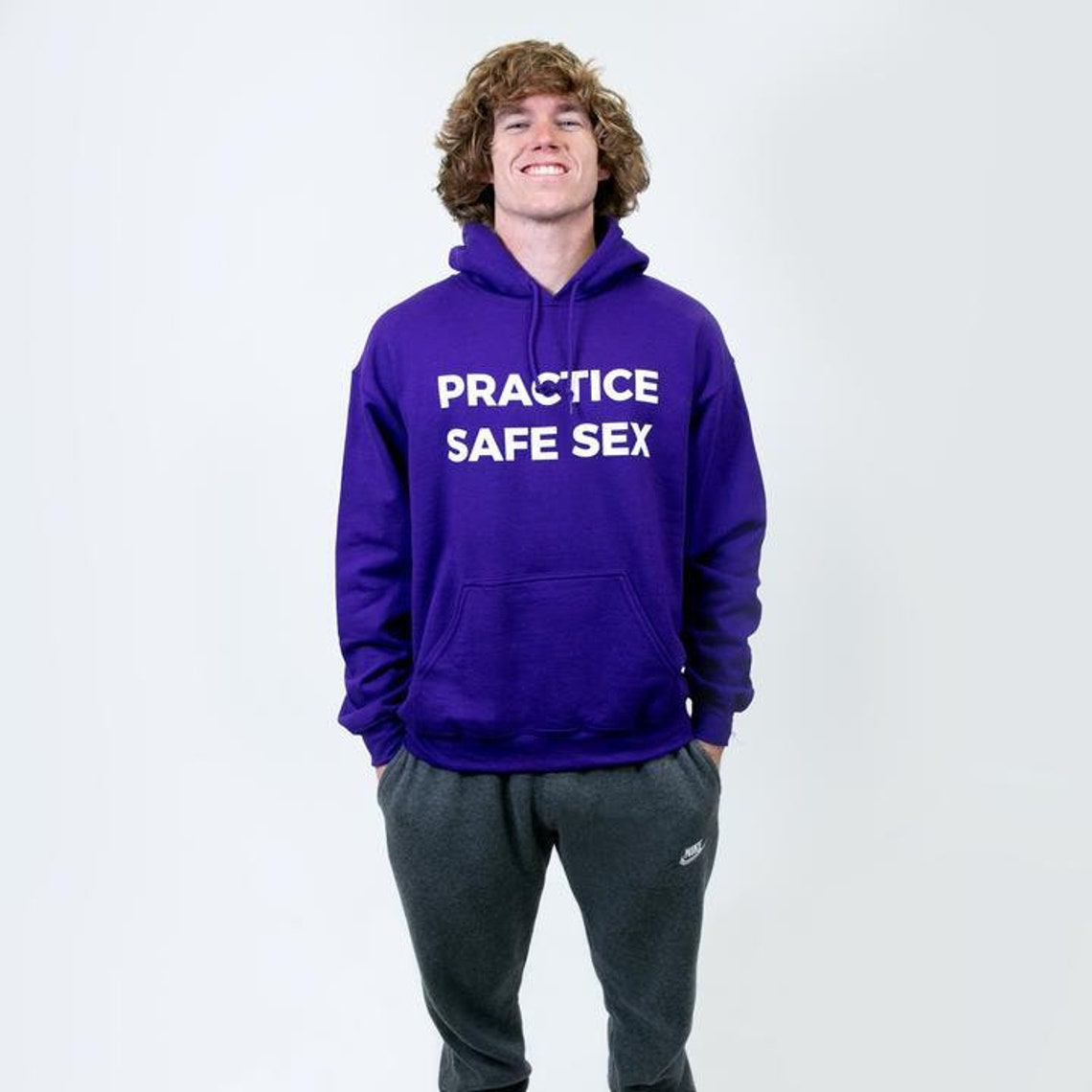 Danny Duncan Practice Safe Sex Purple Hoodie | Etsy