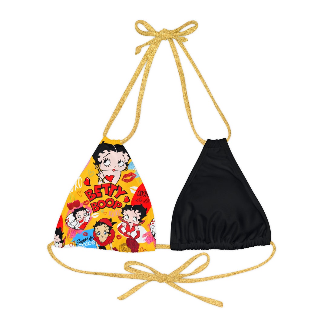 Strappy Triangle Bikini Top Betty Boop - Etsy