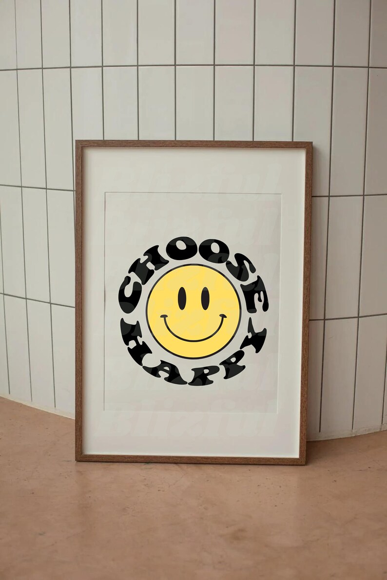 Choose Happy Smiley Face SVG-PNG Digital File - Etsy