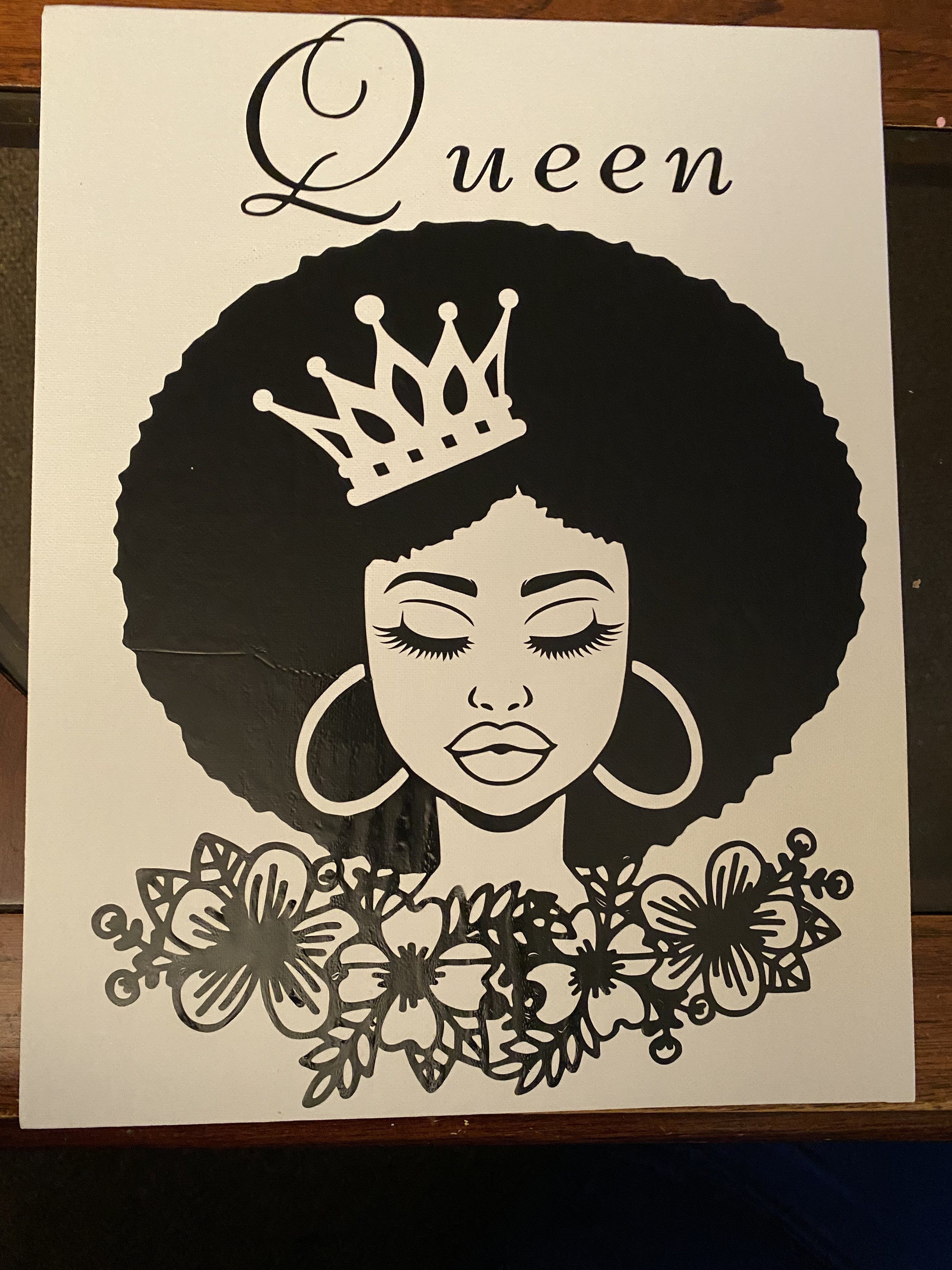 Pre-drawn Sip N Pour Queen Canvas - Etsy