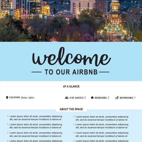 Airbnb House Manual / Welcome Guide/ Guidebook / Welcome Book - Etsy
