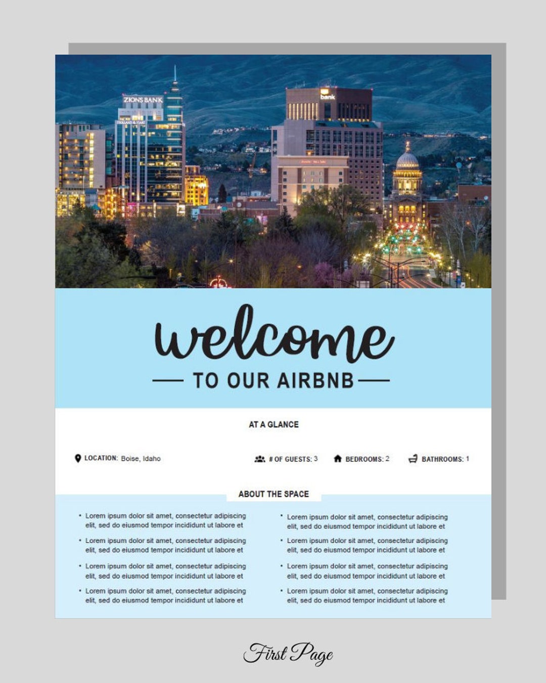 Airbnb House Manual / Welcome Guide/ Guidebook / Welcome Book Template ...