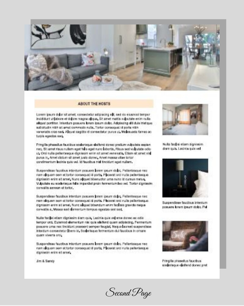 Airbnb House Manual / Welcome Guide/ Guidebook / Welcome Book Template ...