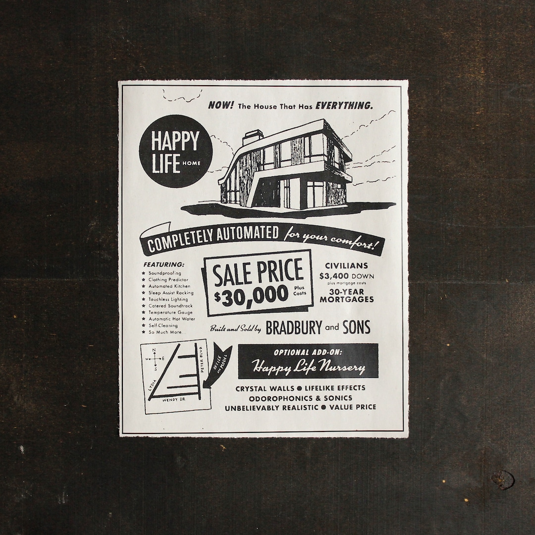 The Veldt Inspired Vintage Happy Home Newspaper Advertisement Print ...