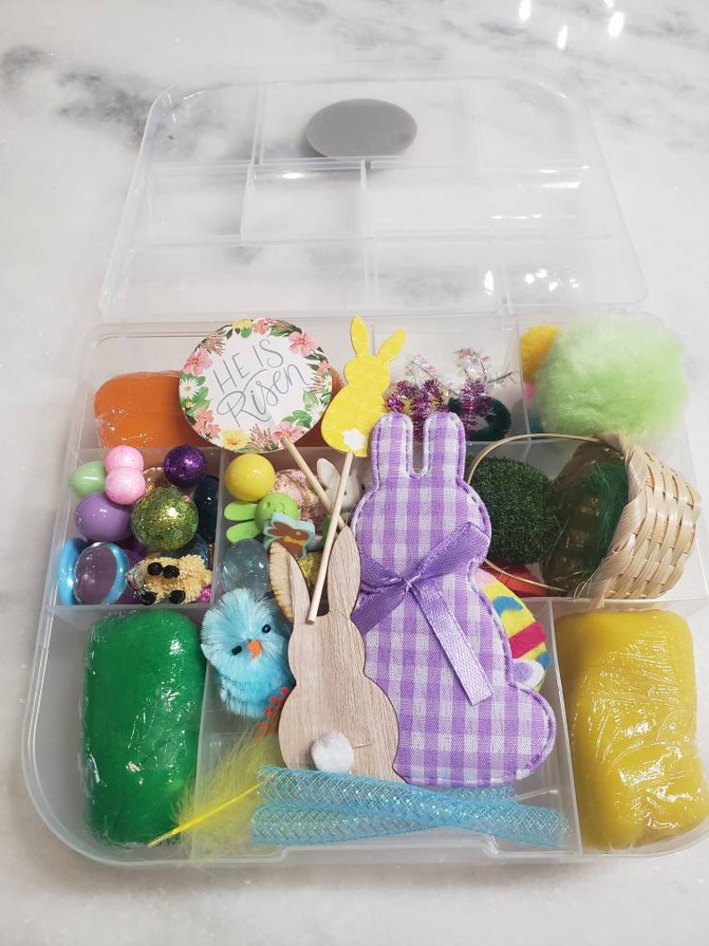 Easter Playdough Sensory Kit, Spring, Jesus, Bunnies, Chicks, Egg Hunt ...