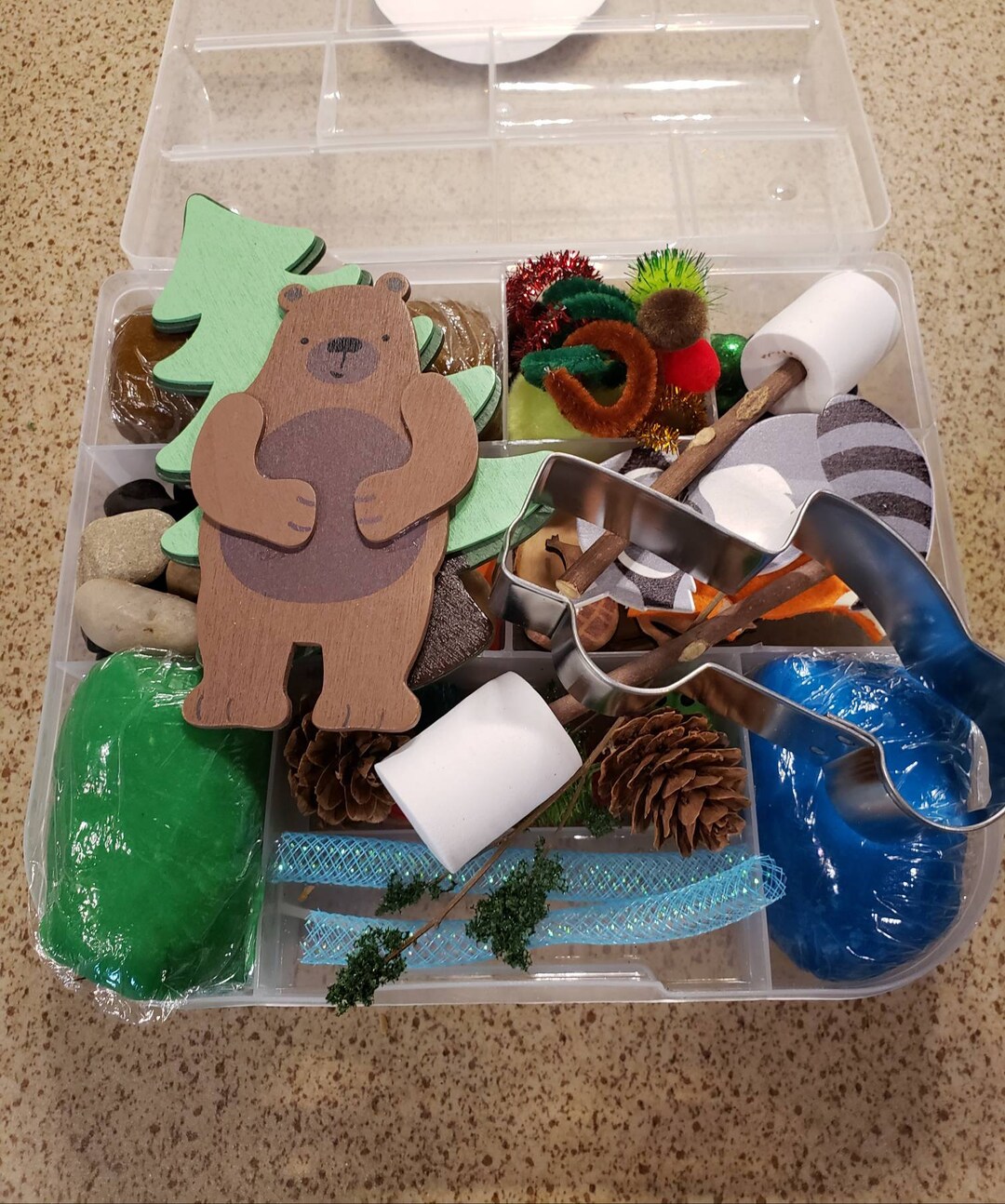 Camping Playdough Sensory Kit Pretend Play Animals - Etsy