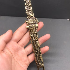 Chinese Antique Pure Handmade Pure Copper Small Sword to Ward - Etsy