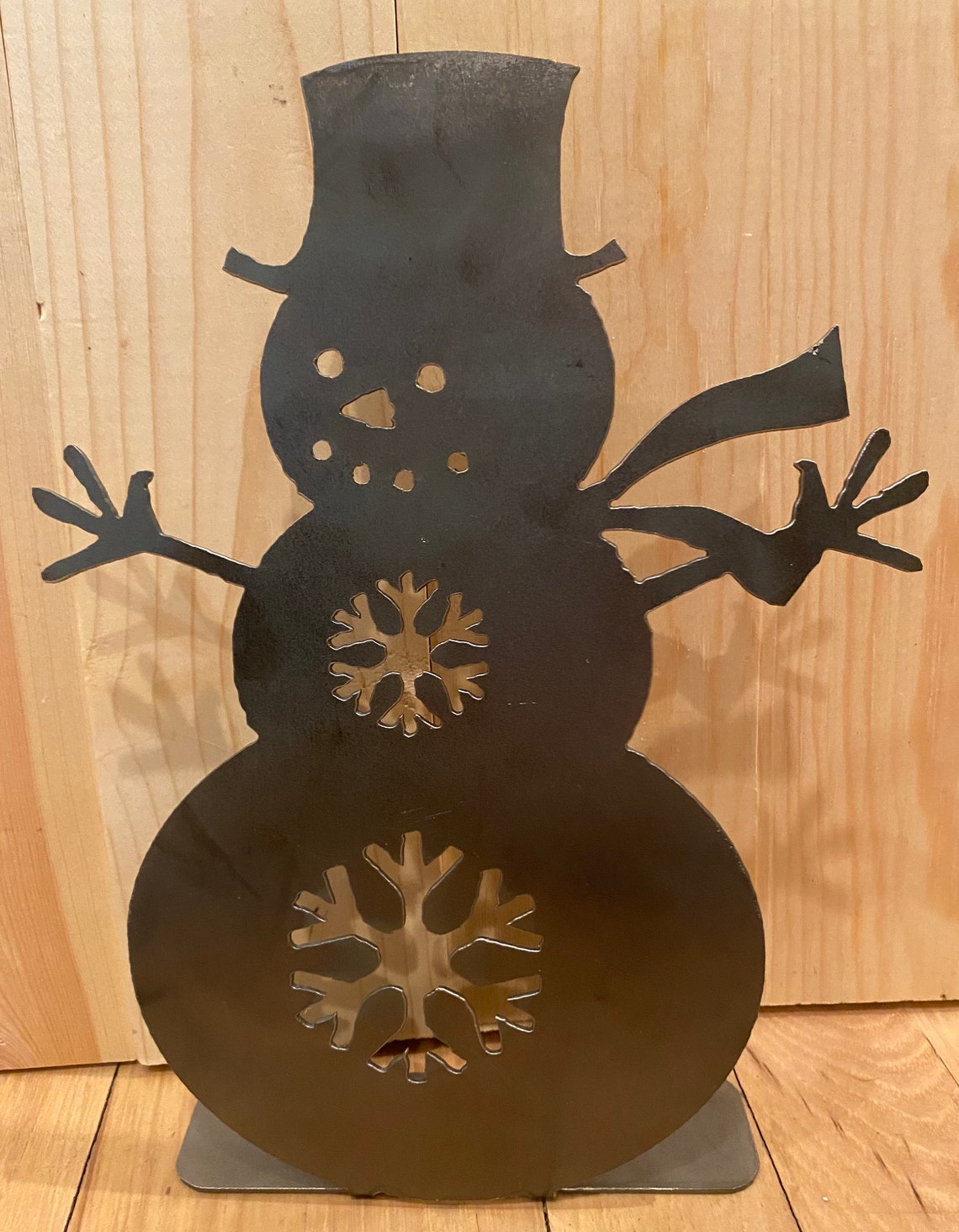 Snowman Metal Decor | Etsy