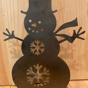 Snowman Metal Decor - Etsy