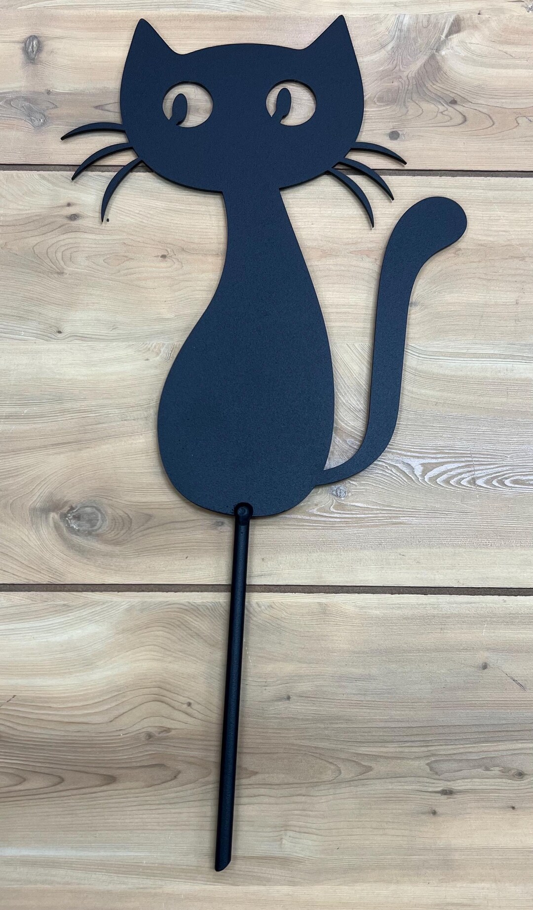 Black Cat Metal Yard Stake - Etsy