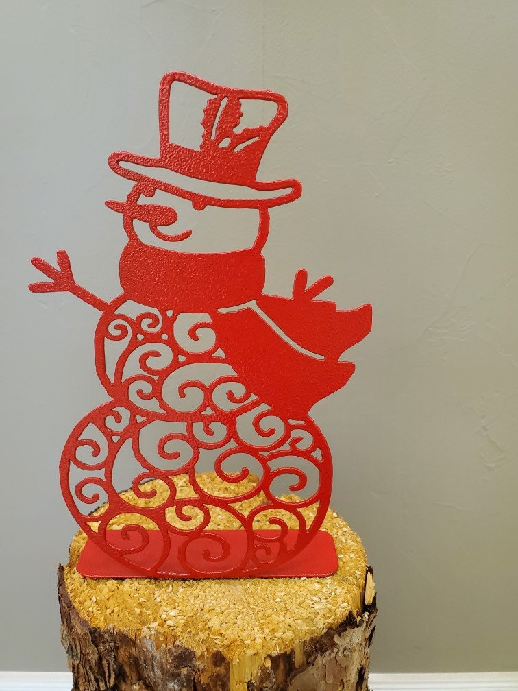 Snowman Metal Decor - Etsy