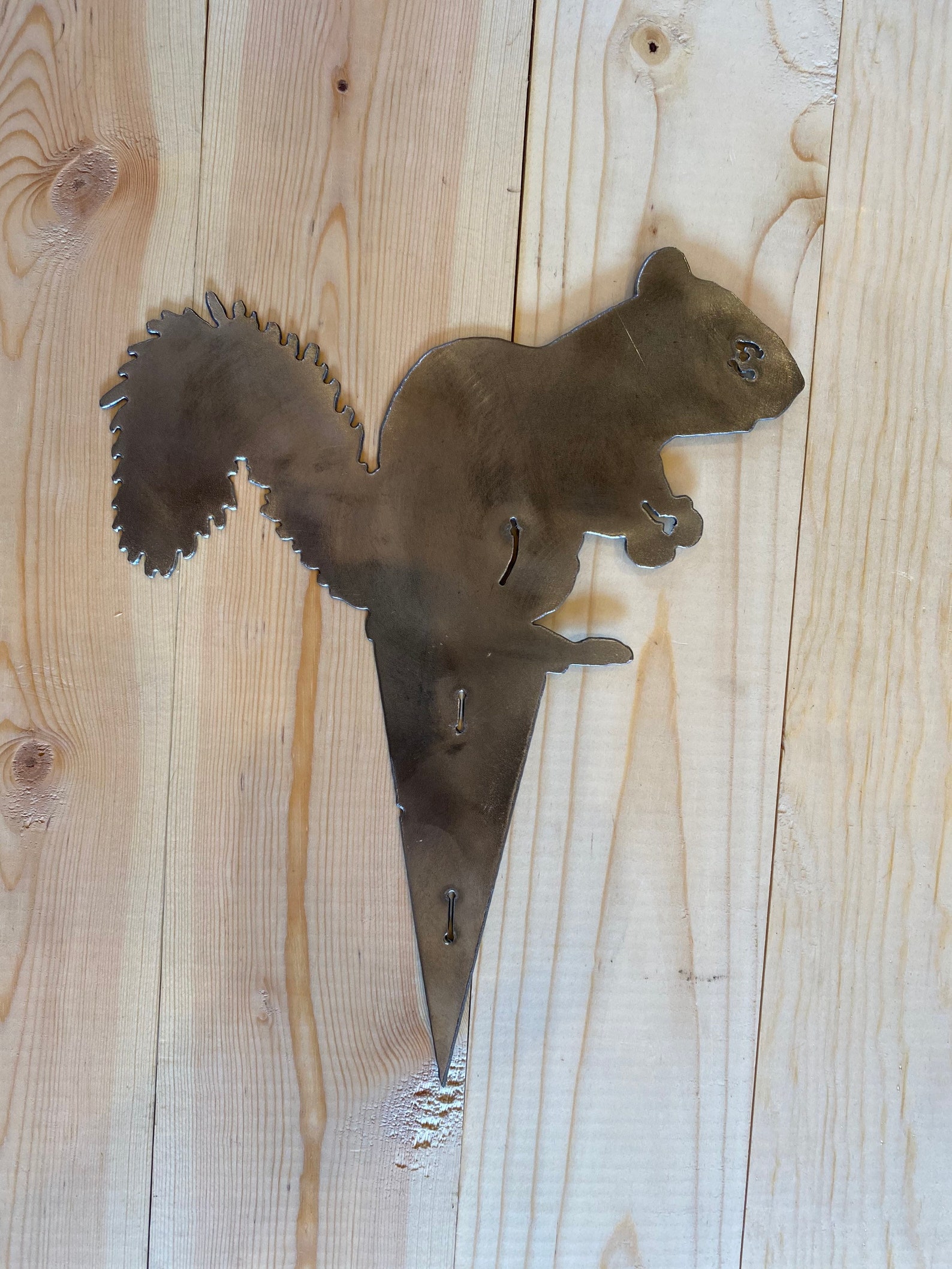 Squirrel Garden Stake Metal Yard Decor - Etsy