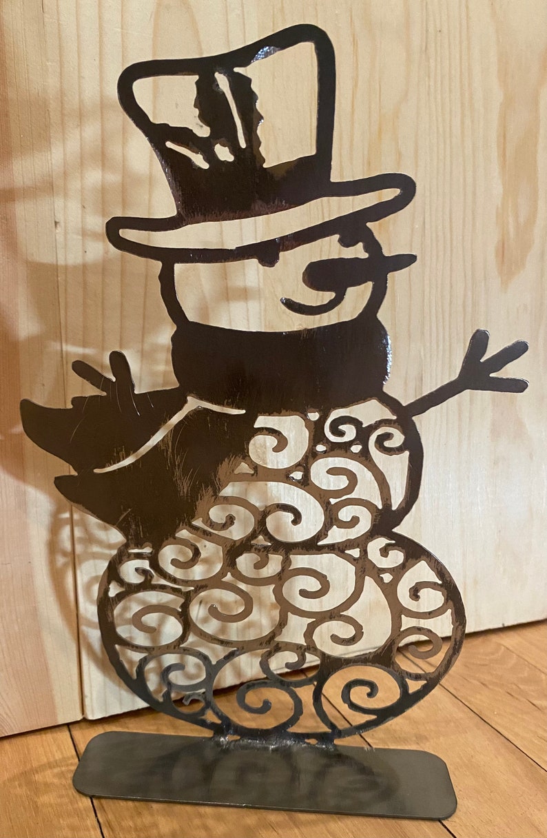 Snowman Metal Decor - Etsy