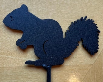 Squirrel Garden Stake Metal Yard Decor - Etsy