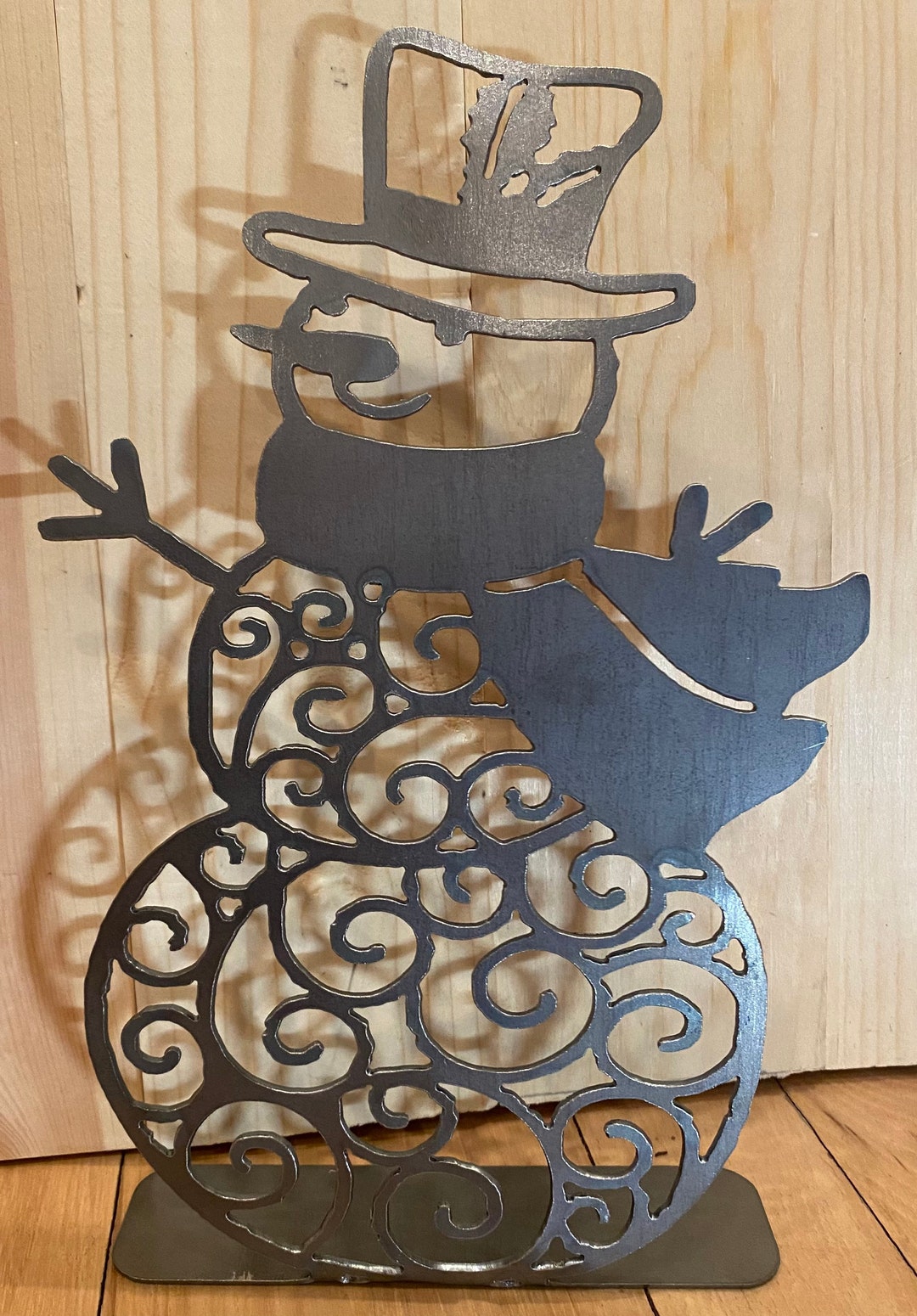 Snowman Metal Decor - Etsy