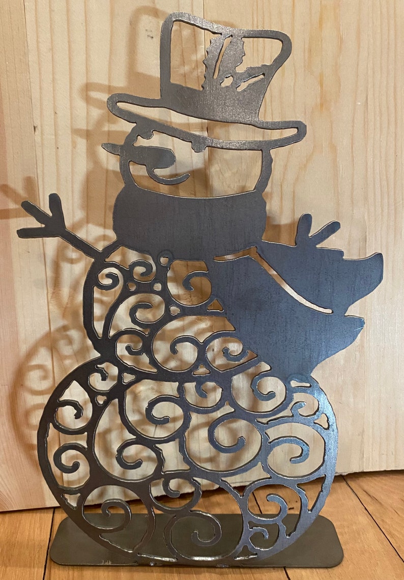 Snowman Metal Decor - Etsy