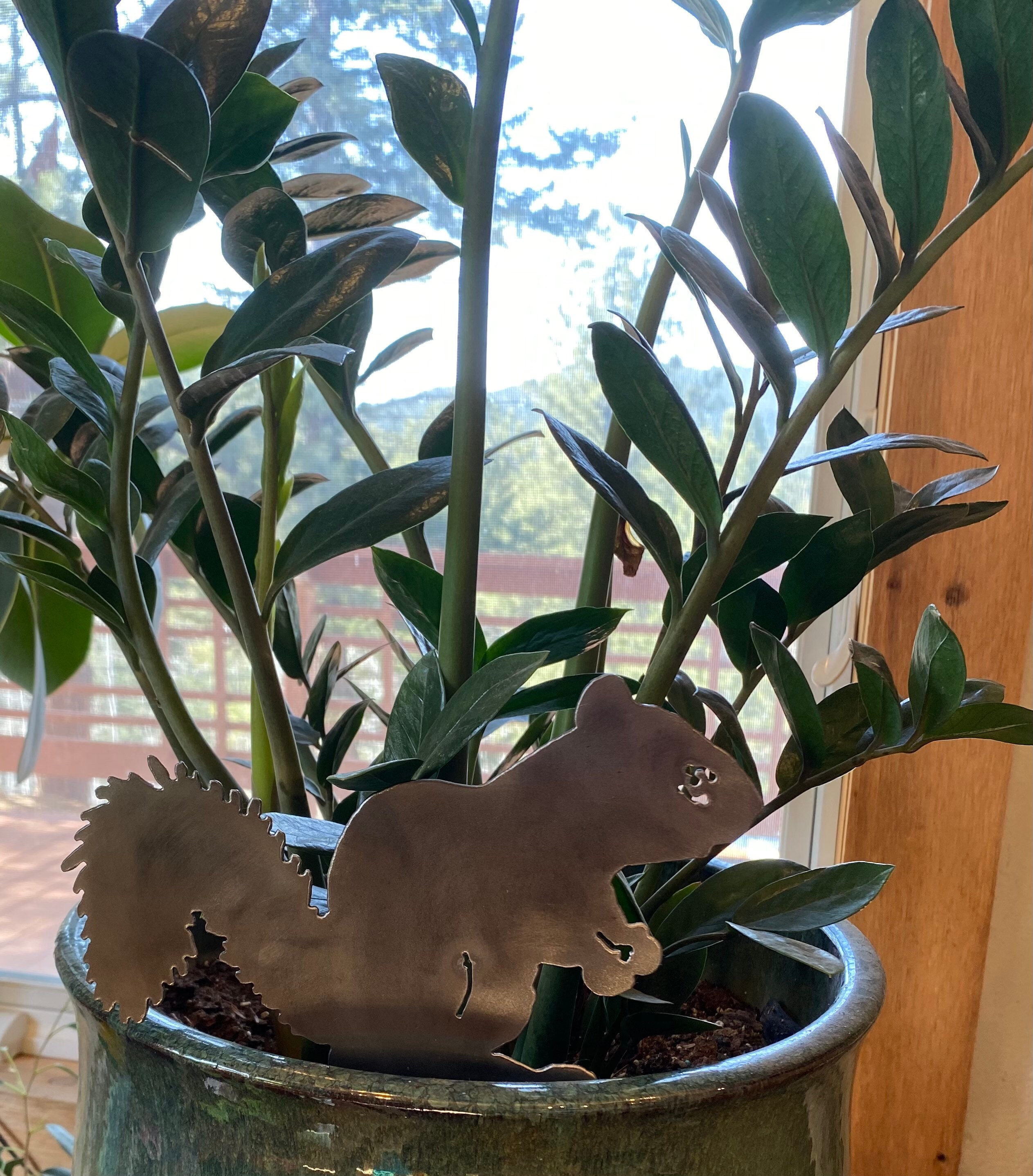 Squirrel Garden Stake Metal Yard Decor - Etsy