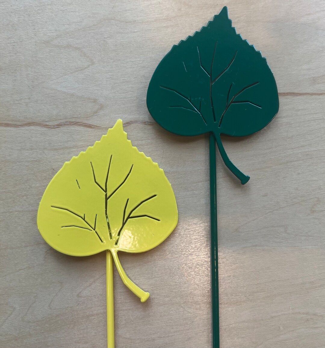 Aspen Leaf Mini Garden Stake Metal Decor - Etsy