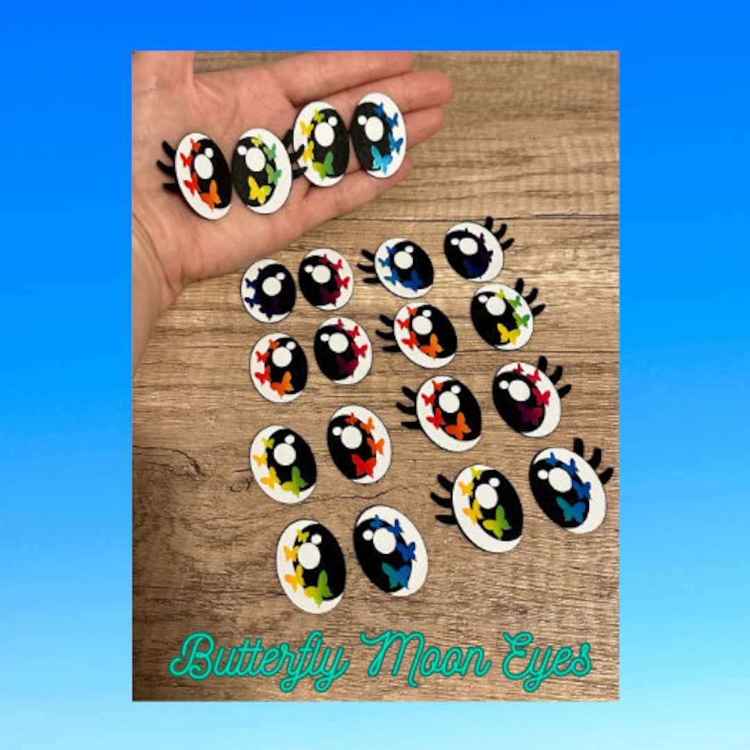 Felt Eyes for Amigurumi, Moon Butterfly, Spring Theme, Felt Eyes for ...