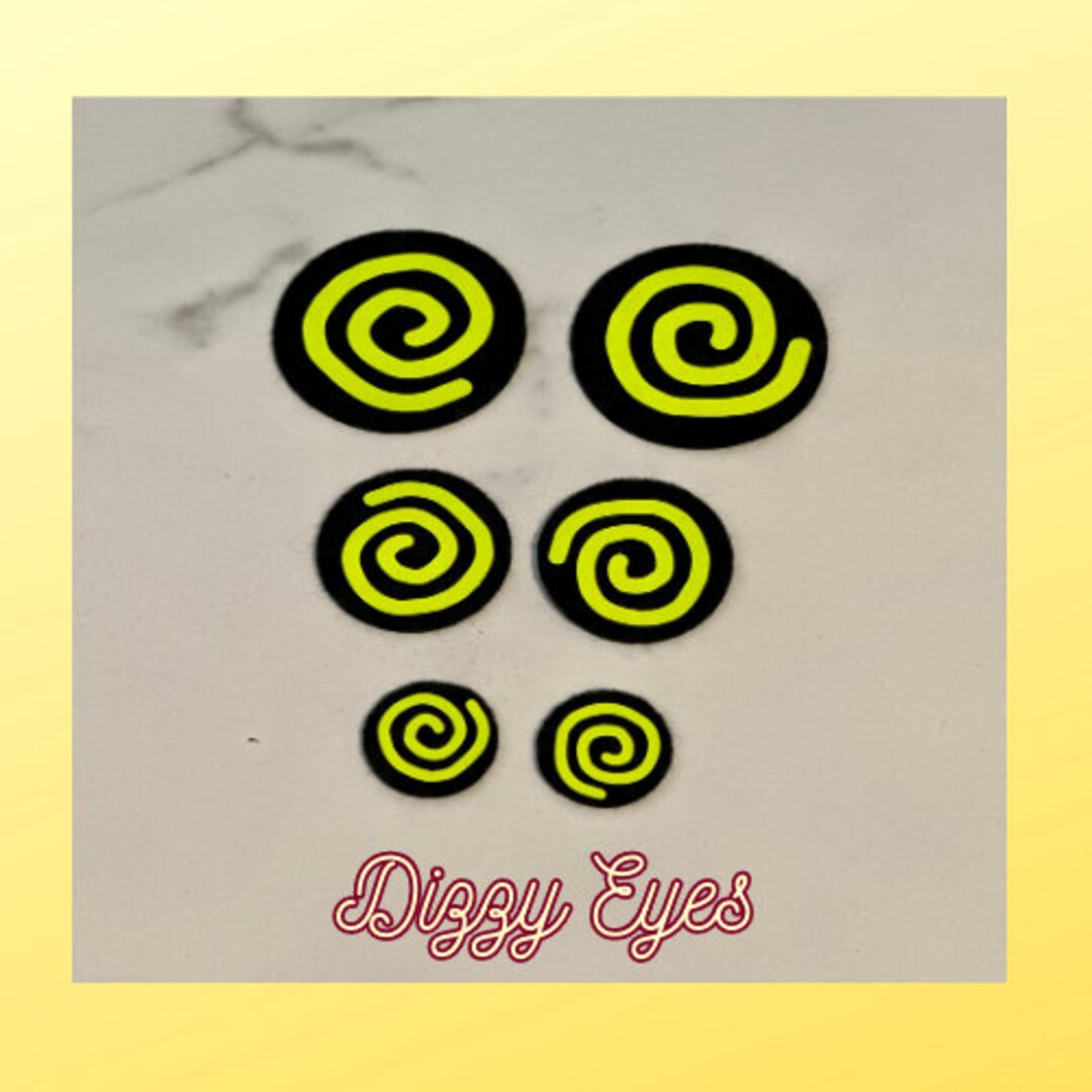 Felt Eyes Creepy Dizzy for Amigurumi, Halloween Theme, Fall Theme, Neon ...