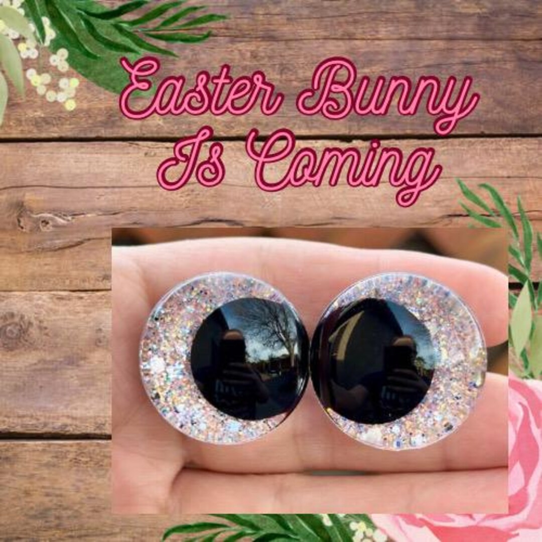Handpainted Offset Kawaii Safety Eyes, Easter Bunny is Coming, Limited ...