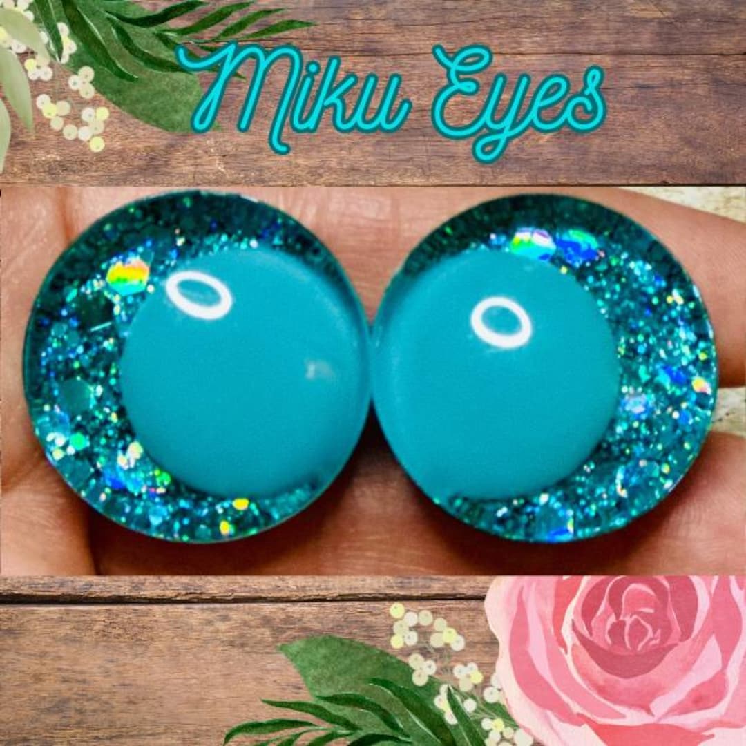 Safety Eyes for Amigurumi, Hand Painted Glitter Doll Eyes, Crochet ...