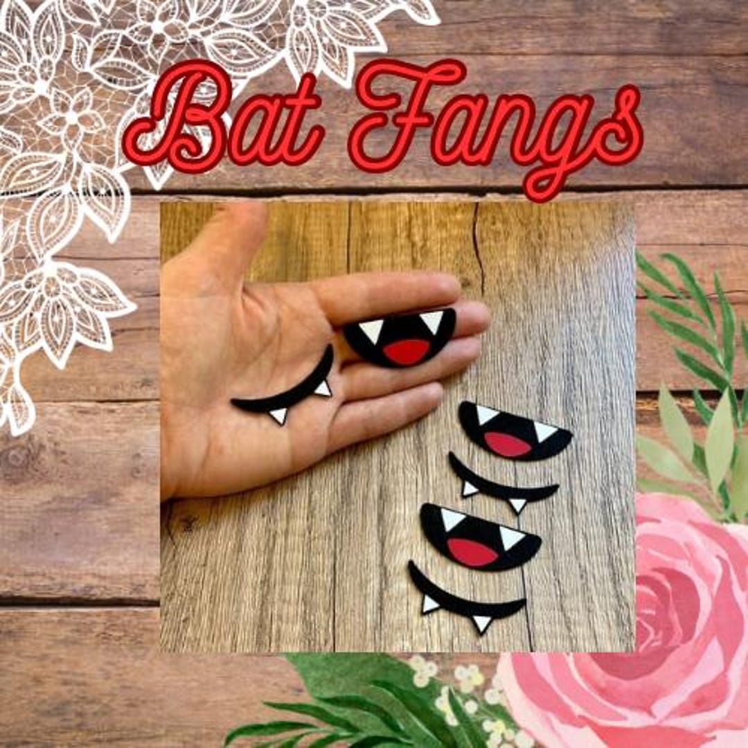 Felt Fangs for Amigurumi Bat, Halloween, Fall Theme, Felt Mouths, Bat ...