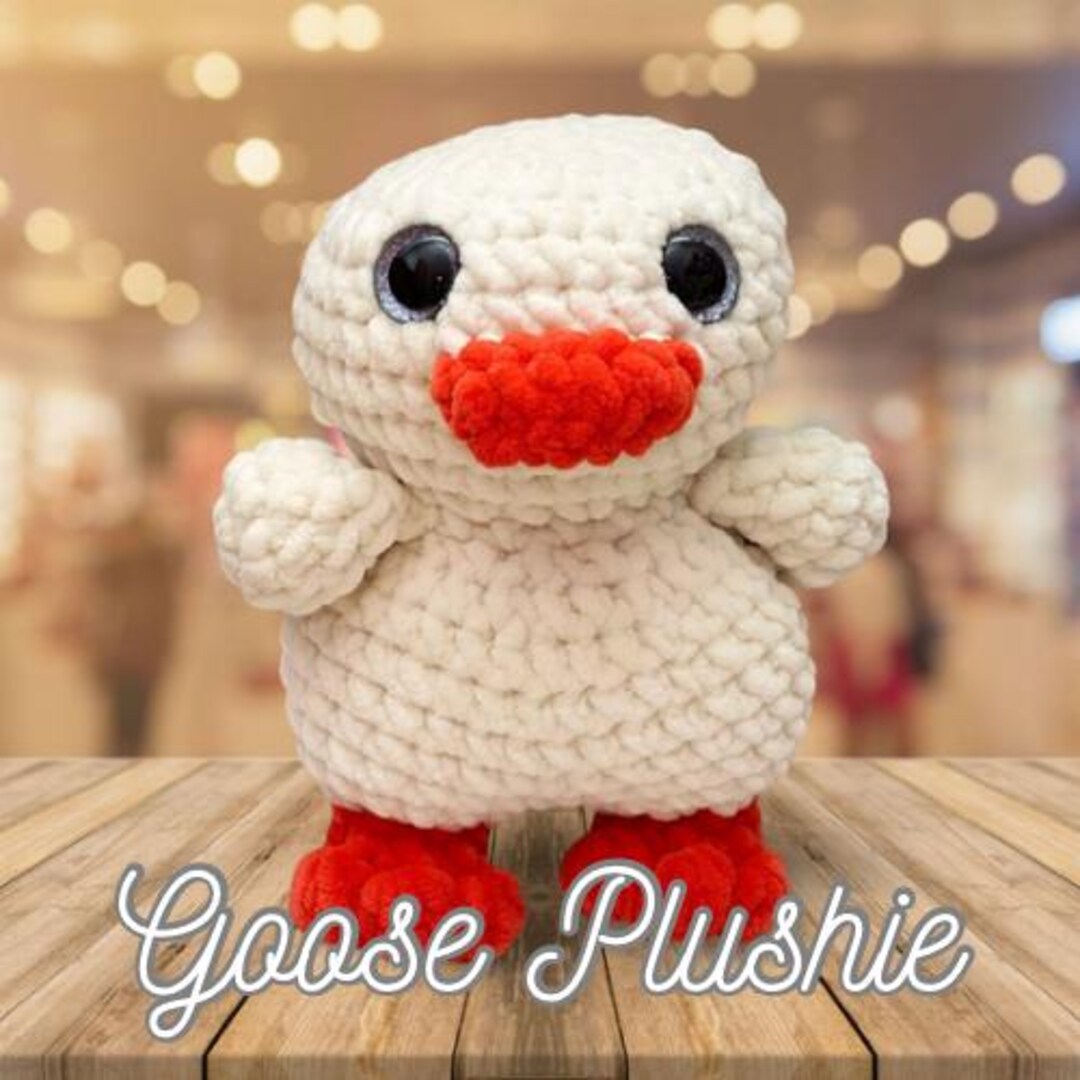 Ready to Ship Crochet Goose Plushie, Jumbo Size, Handmade Stuffed ...