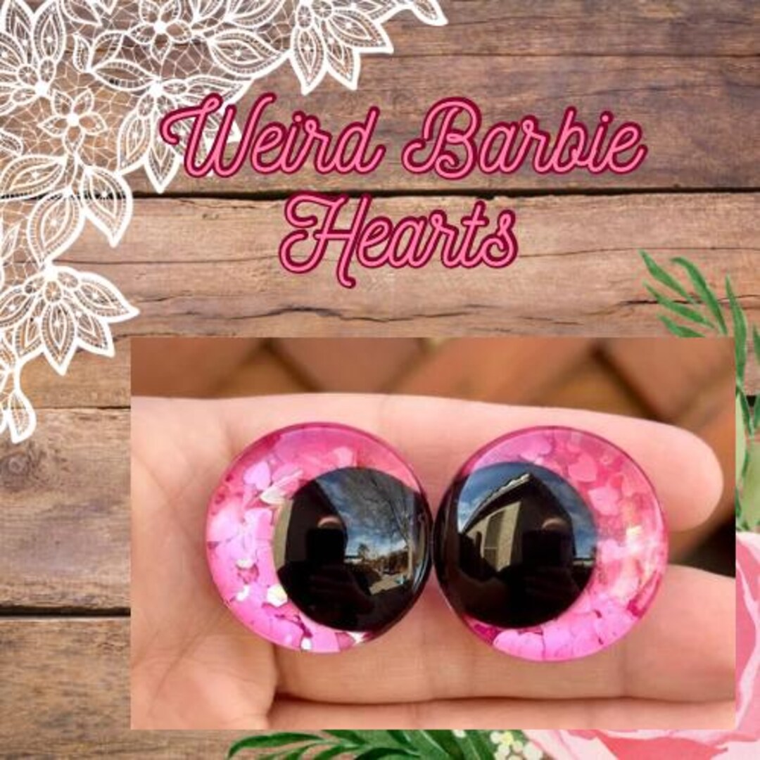 Handpainted Offset Kawaii Safety Eyes, Weird Barbie Hearts, Glitter ...