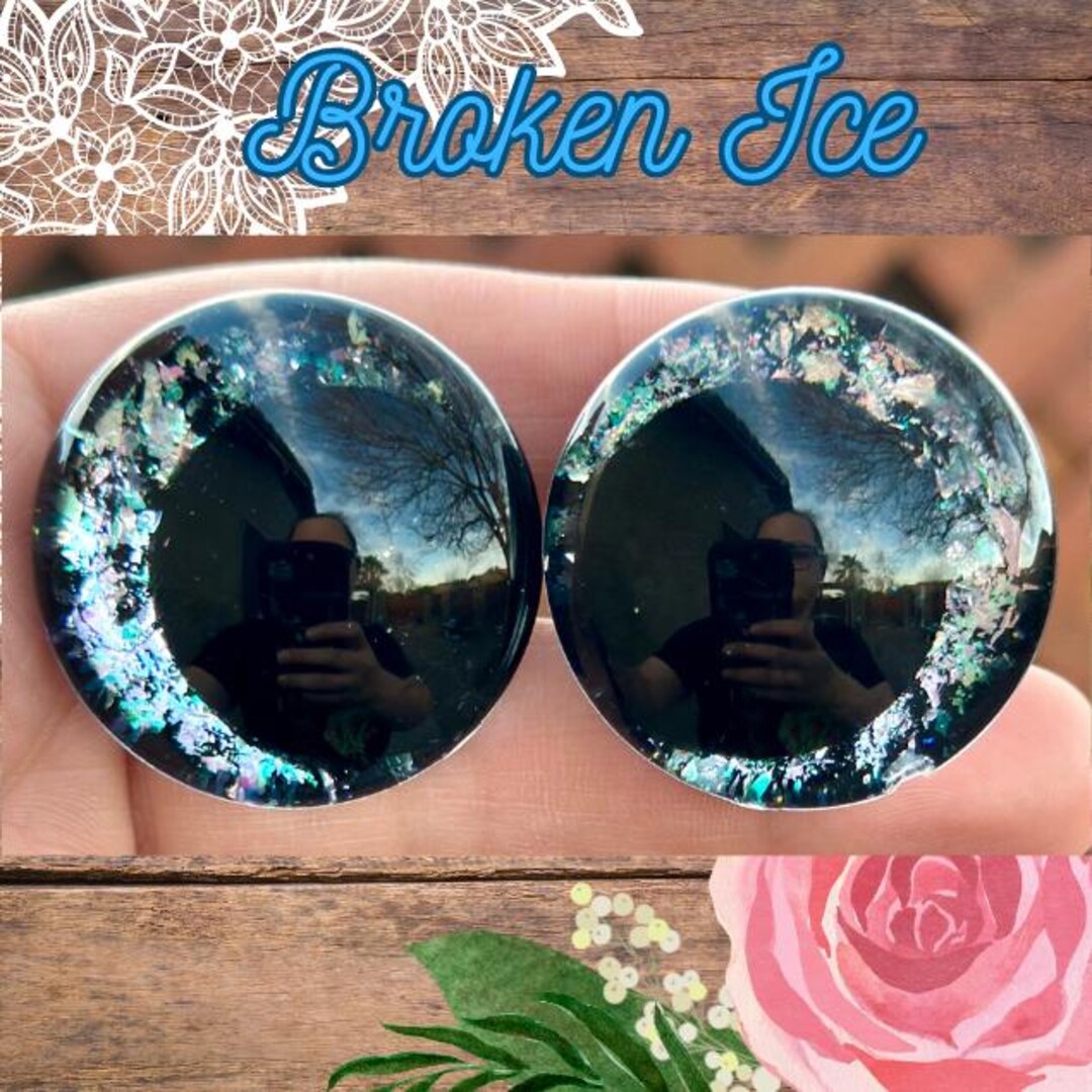 Hand Painted Broken Effect Safety Eyes, Kawaii Offset Pupils, Broken ...