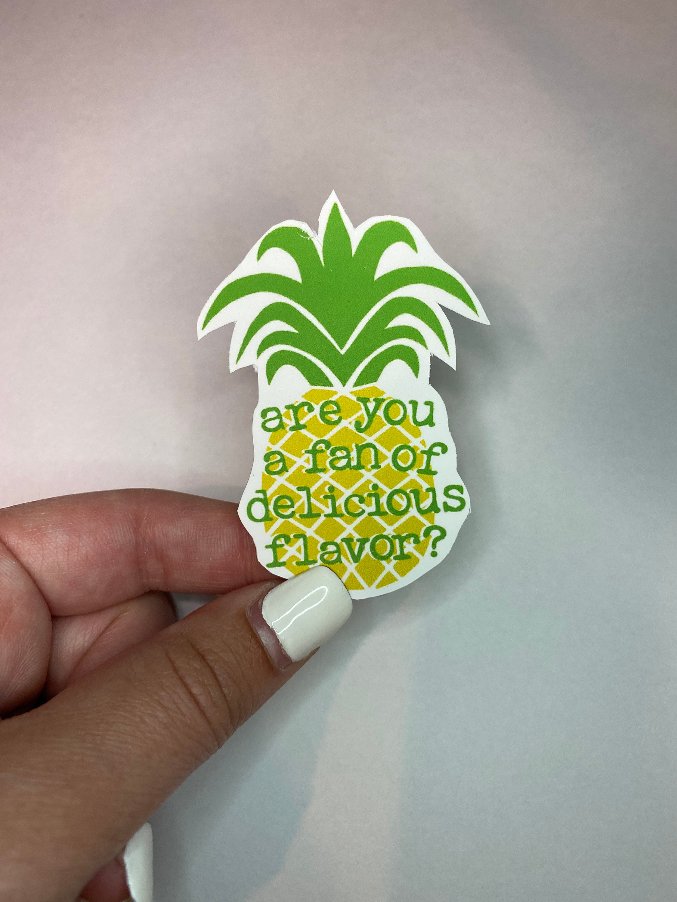 Matte Psych Inspired Pineapple Sticker, Water Bottle Sticker, Computer ...