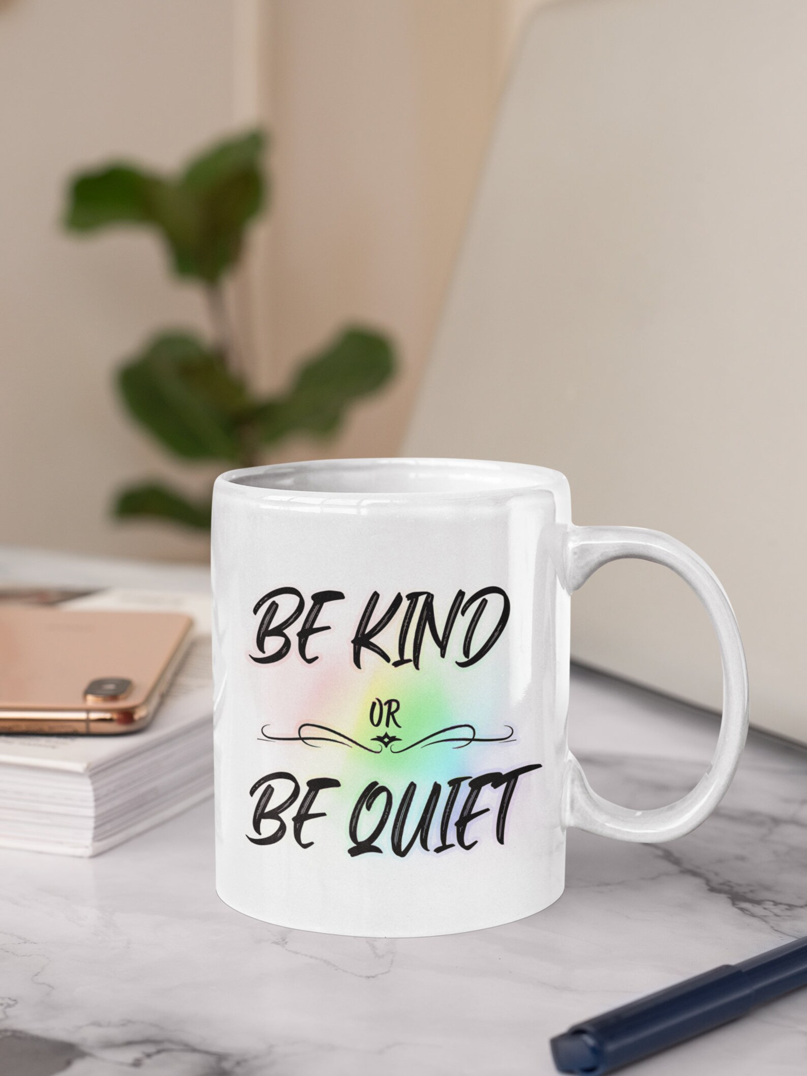 Be Kind or Be Quiet Mug | Kindness Mug | Choose Kindness | White ...