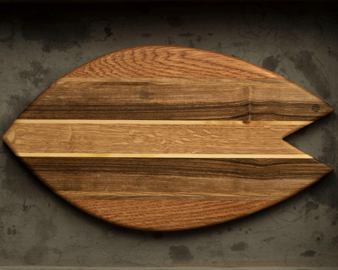 Surf-inspired Kitchen Board, Surfboard-shaped Charcuterie, Fish Tail ...