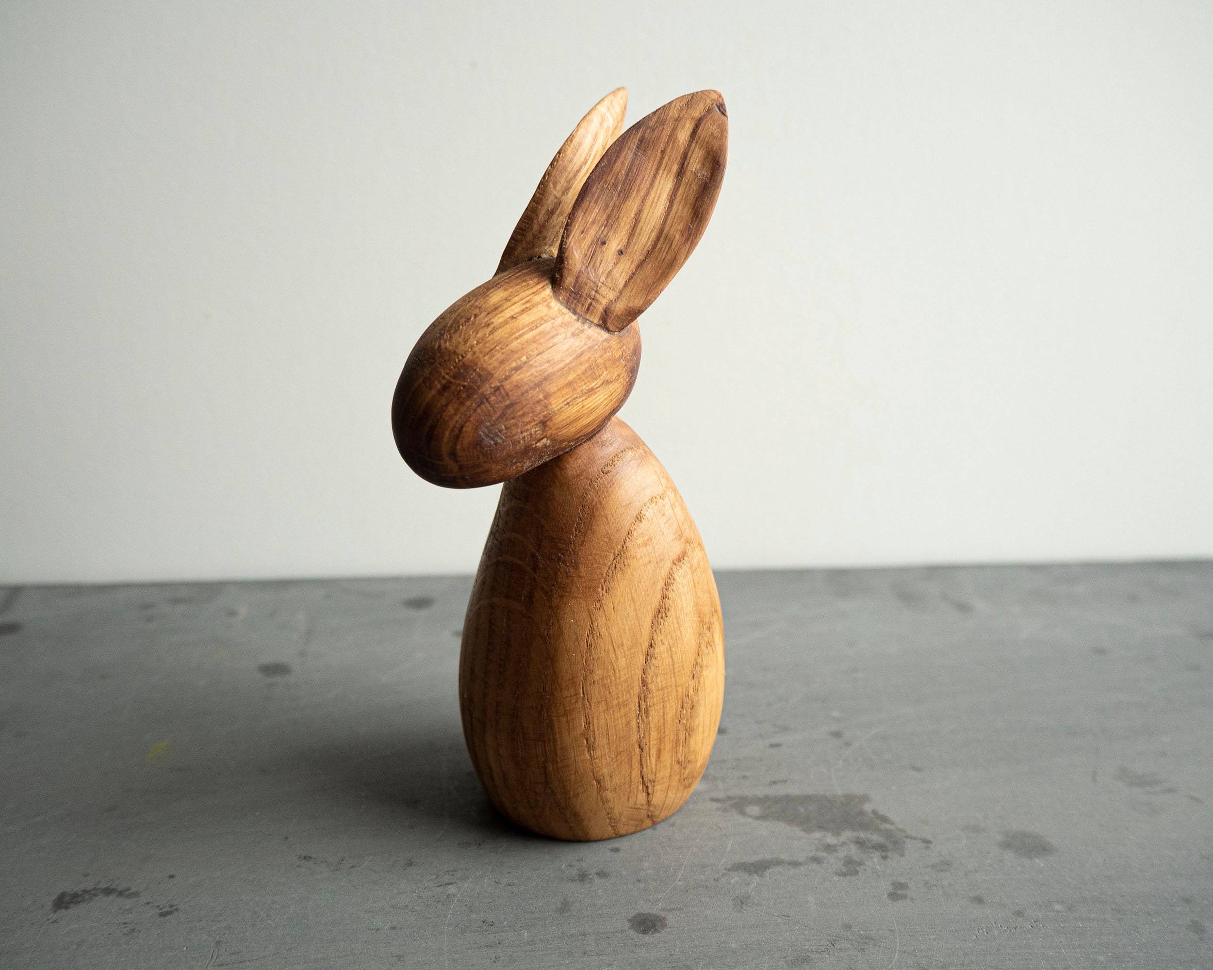 Wooden Rabbit, Minimalist Sculpture, Handmade Animal Figurine, Easter ...
