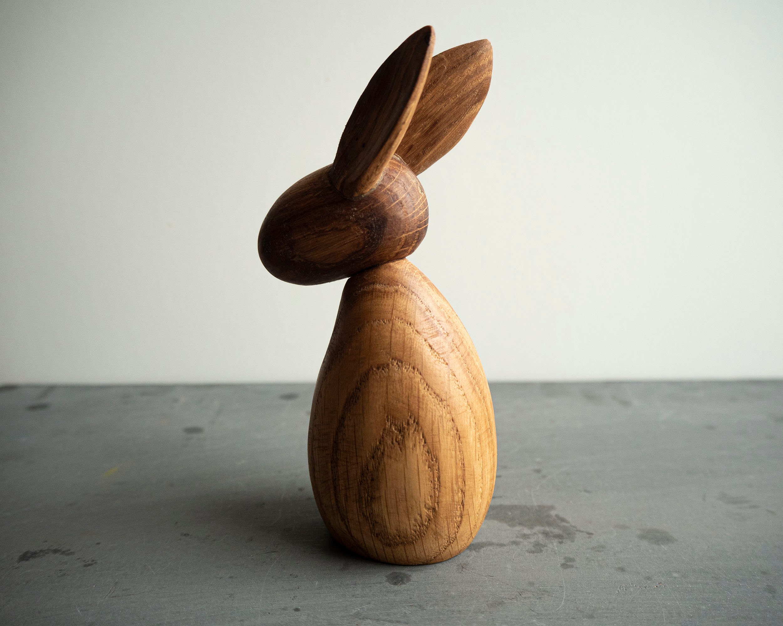 Wooden Rabbit, Minimalist Sculpture, Handmade Animal Figurine, Easter ...